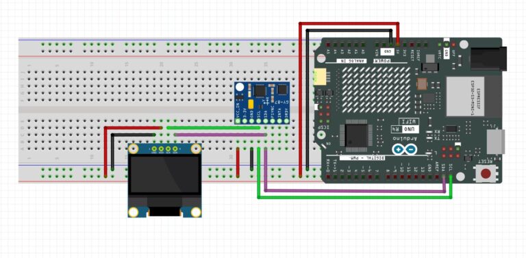 Arduino Digital Compass Project with SSD1306 OLED Display | Technology ...